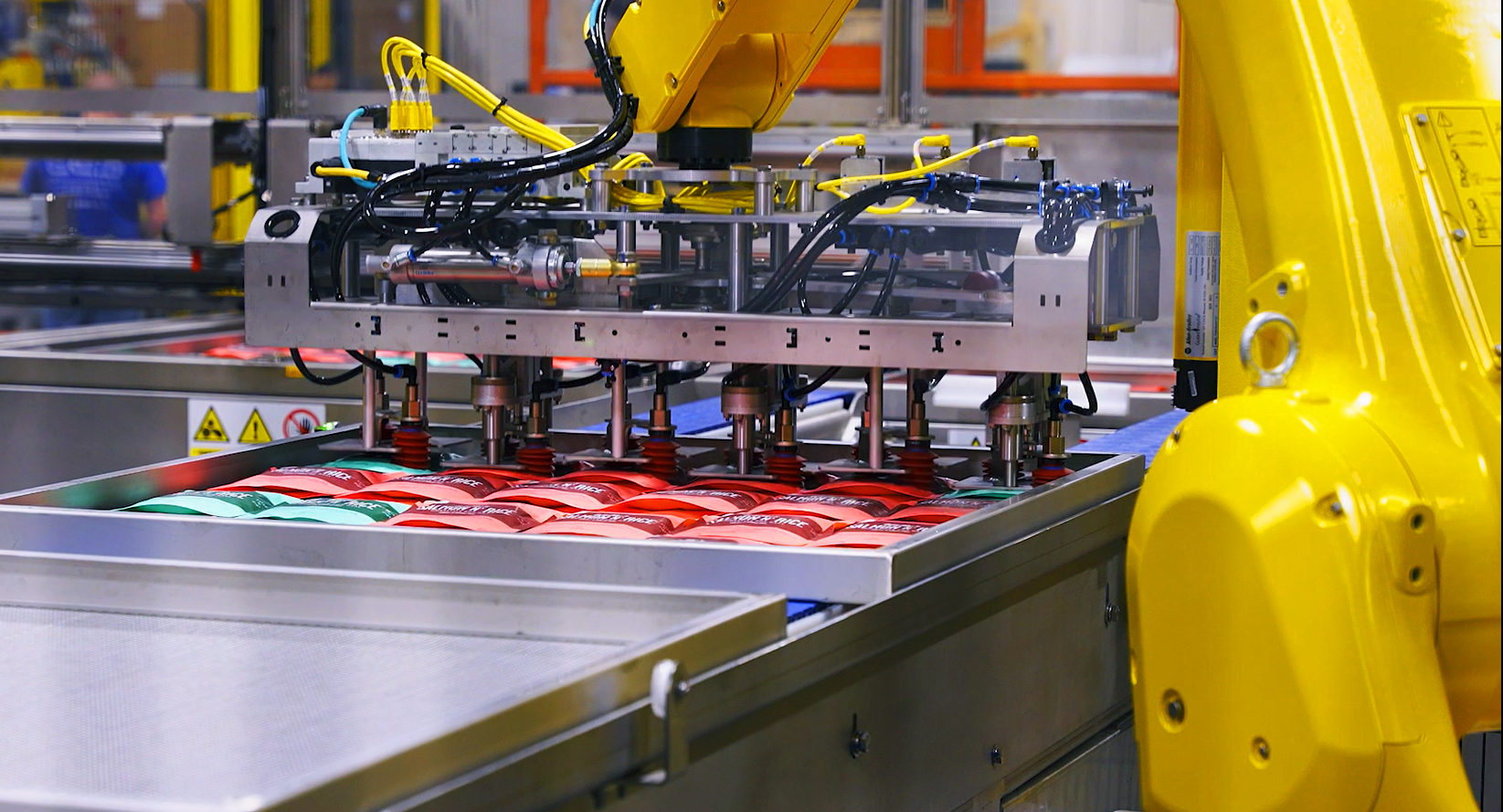 Tray Loading & Unloading for Pouches of Prepared Food