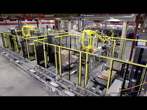 4-Station Robotic Palletizing & Stretch Wrapping System - Pearson Packaging Systems